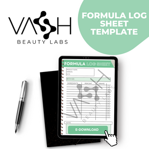 Formula Log Sheet Template – Vash Beauty Labs